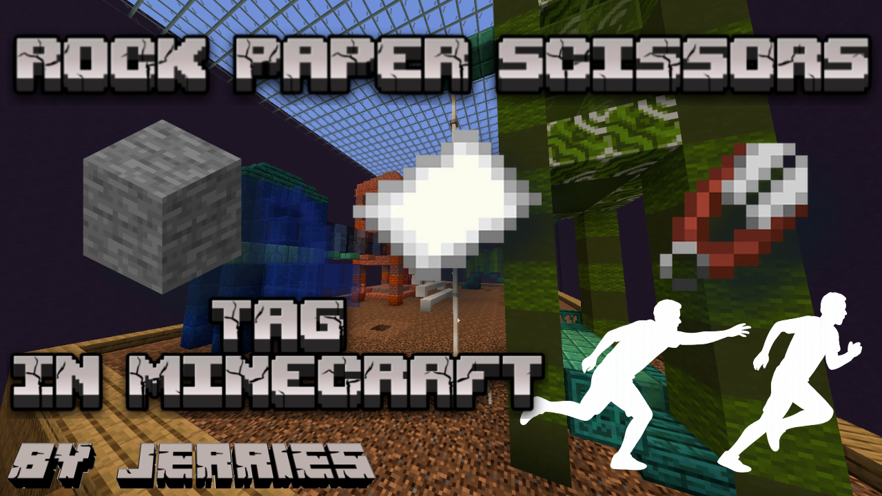 マインクラ 1.21.11 向け：Jerries による Rock Paper Scissors Tag! マップ